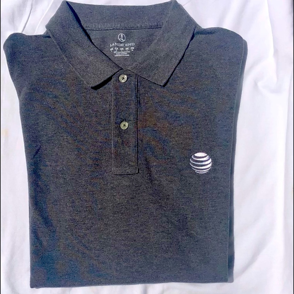 Lands’ End At&T Employee Uniform Polo Shirt Large - Gem